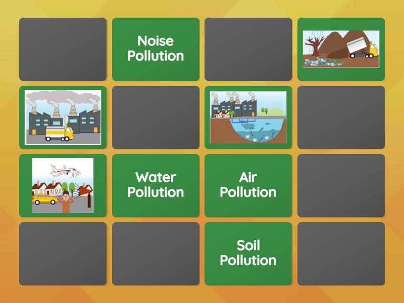 Types of Pollution - Combine os pares