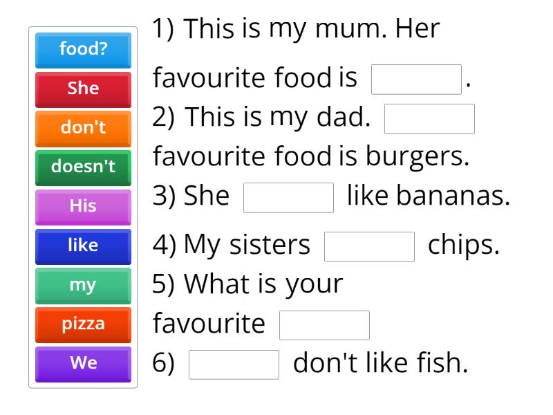 spotlight food s - Missing word