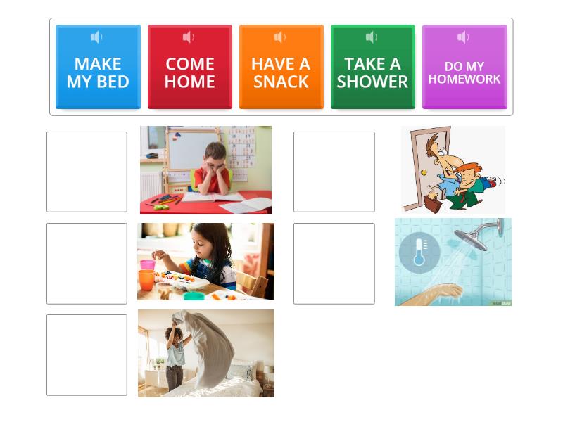 Review Routine Verbs - Une las parejas