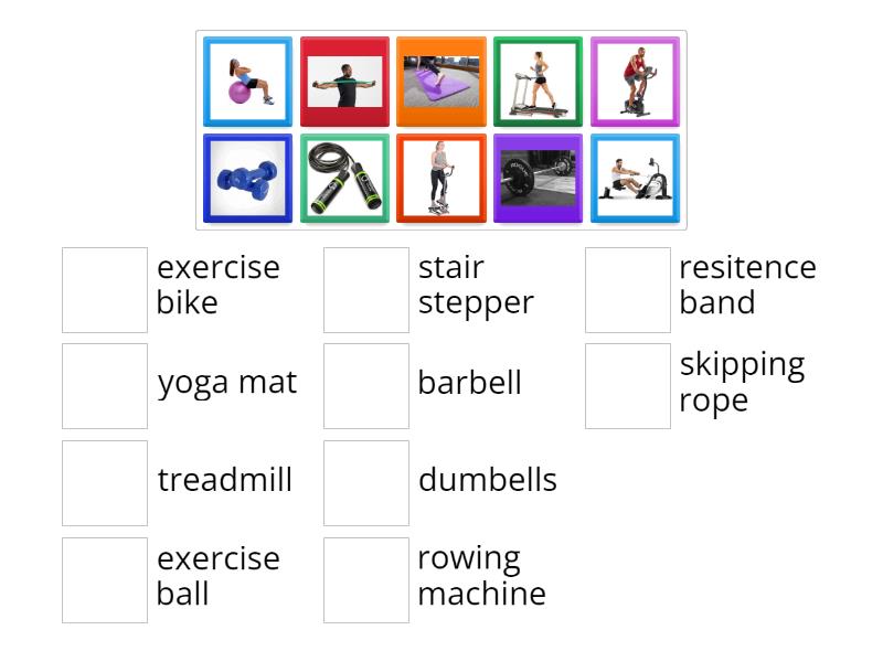 Gym vocabulary - Match up