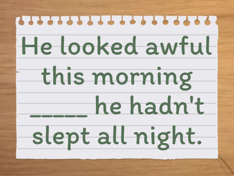 Although, so, because - Flash cards