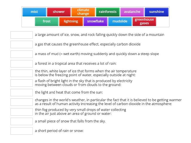 Solutions Pre-intermediate unit 4 vocabulary - Match up