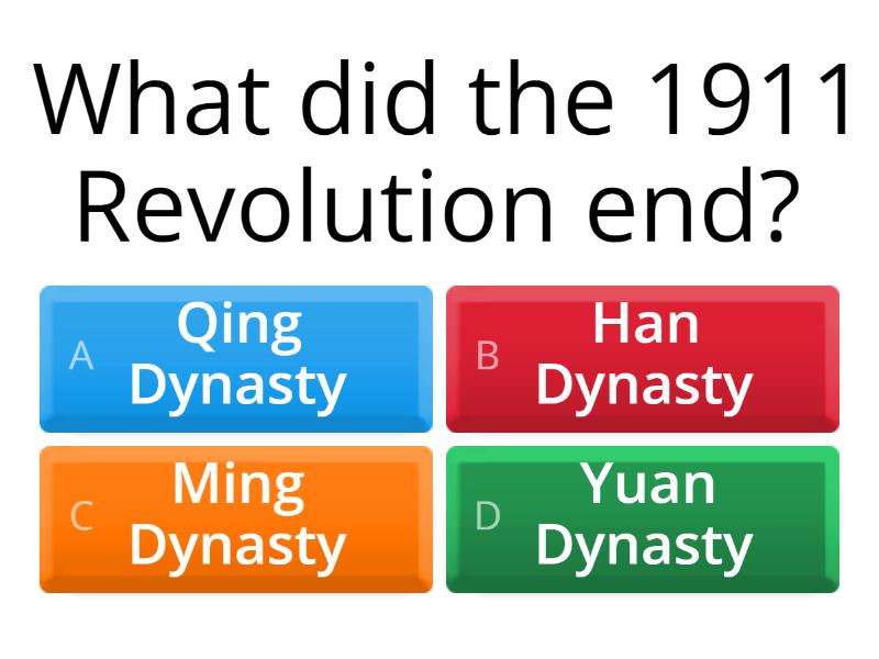 The Impact of the 1911 Revolution in China - Questionário
