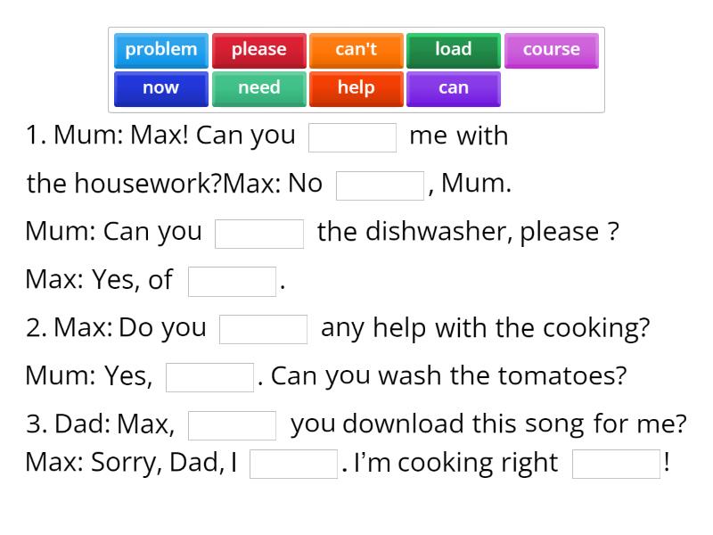 GG3 Unit 1.4 Missing word - Complete the sentence