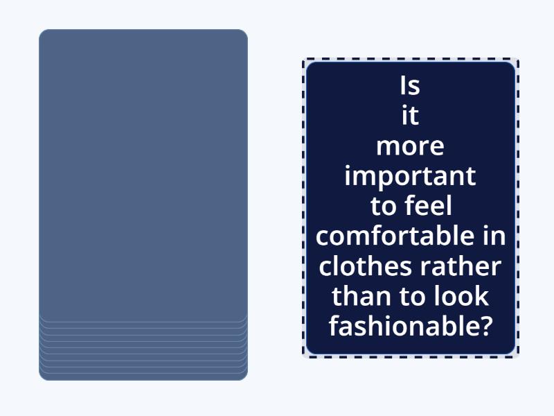Fashion and clothes - Speaking cards