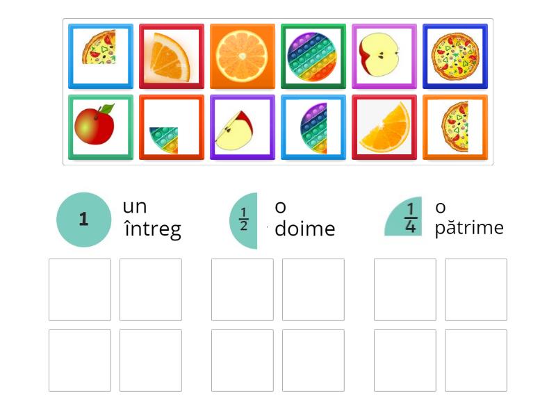 Întreg, jumătate, sfert II - Group sort