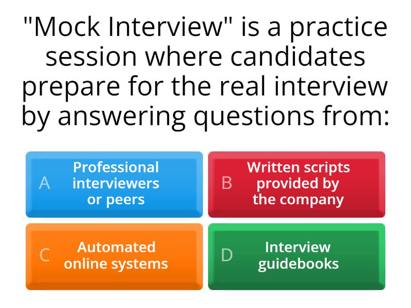Interview Jargon - Quiz