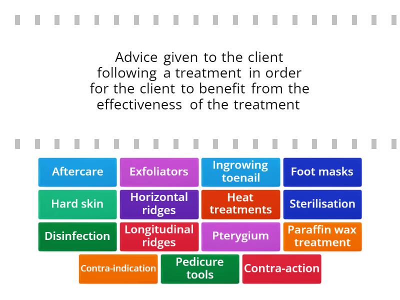 Useful Words (Unit 208 Pedicure) - Find the match