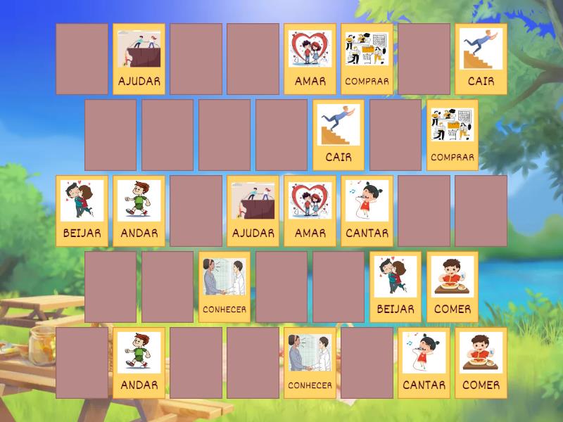 JOGO DA MEMÓRIA VERBOS - Matching pairs