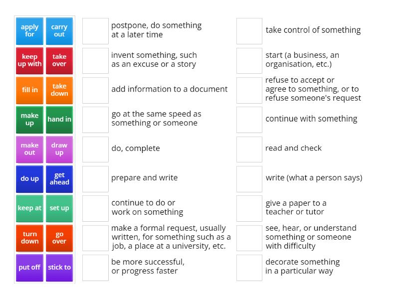 Gateway_B2_Units_1-2_(Revision of phrasal verbs) - Match up