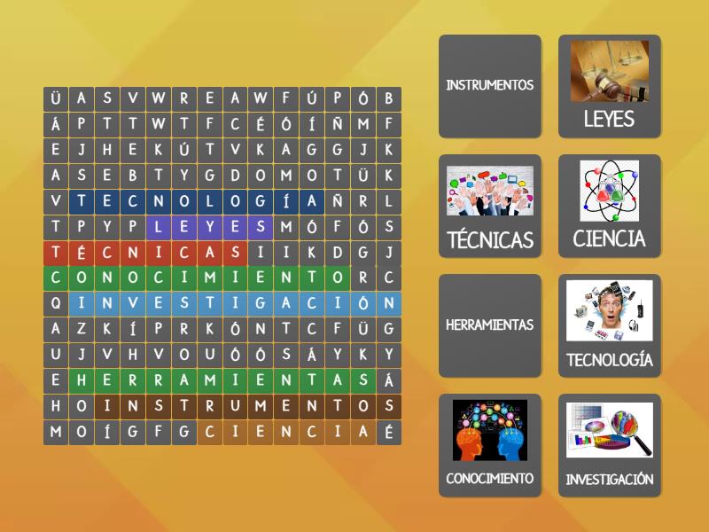CIENCIA Y TECNOLOGIA EN LA EDUCACION - Wordsearch