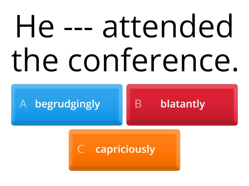 Adverbs - Cuestionario