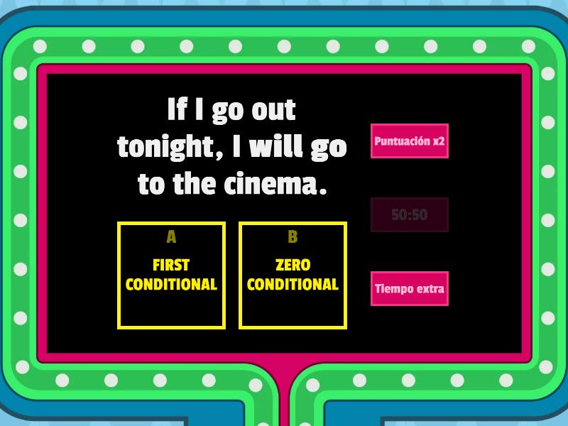 Zero vs First Conditional. - Gameshow quiz