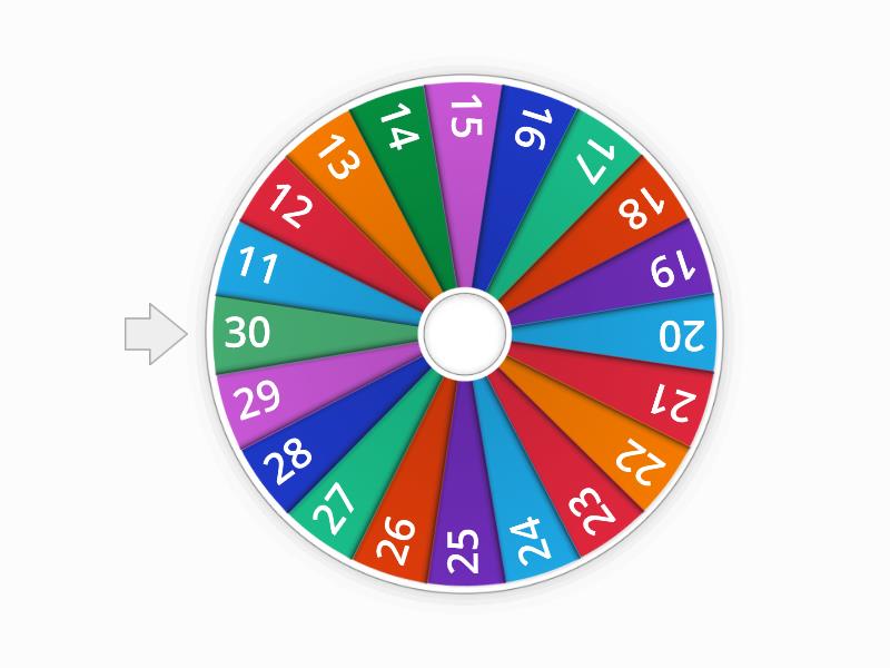 Numbers 11-30 - Random wheel