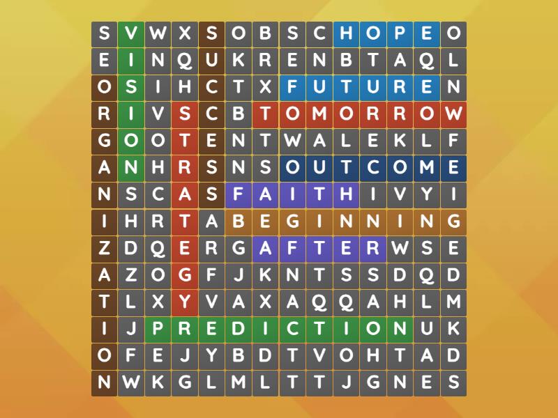 Explore in the future - Wordsearch