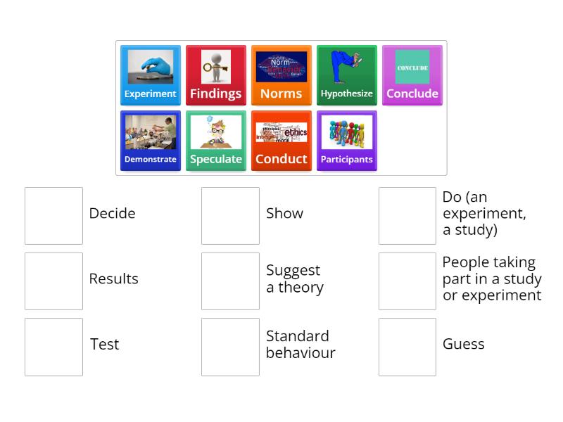 Science and research vocabulary - Match up
