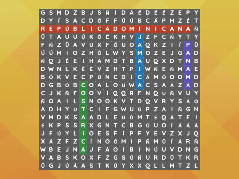 Países da América Central - Wordsearch