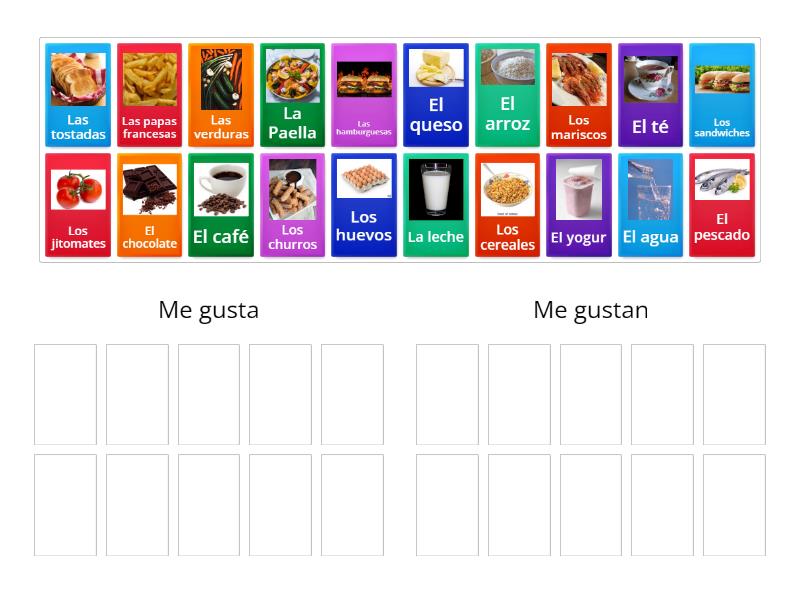 Me Gusta or Me Gustan - Group sort