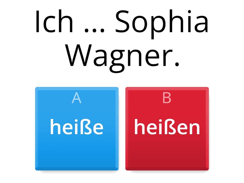 heißen und sein - Quiz