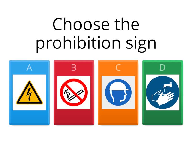 types of safety signs - Cuestionario