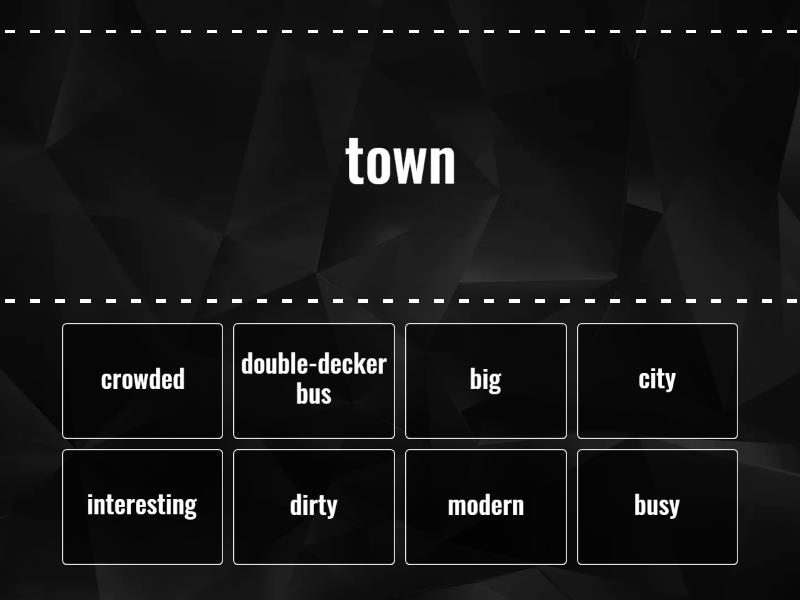 Places in town, opposites - Find the match