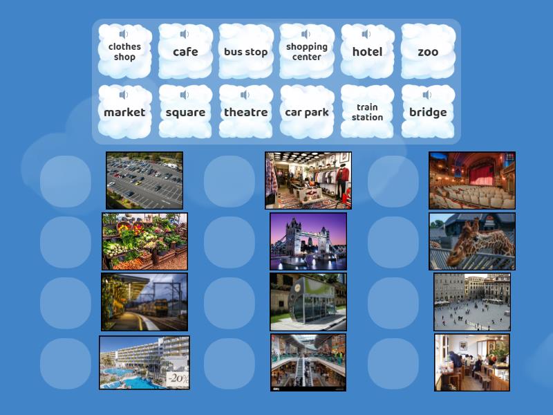 TT 3 unit 6 places in town - Match up