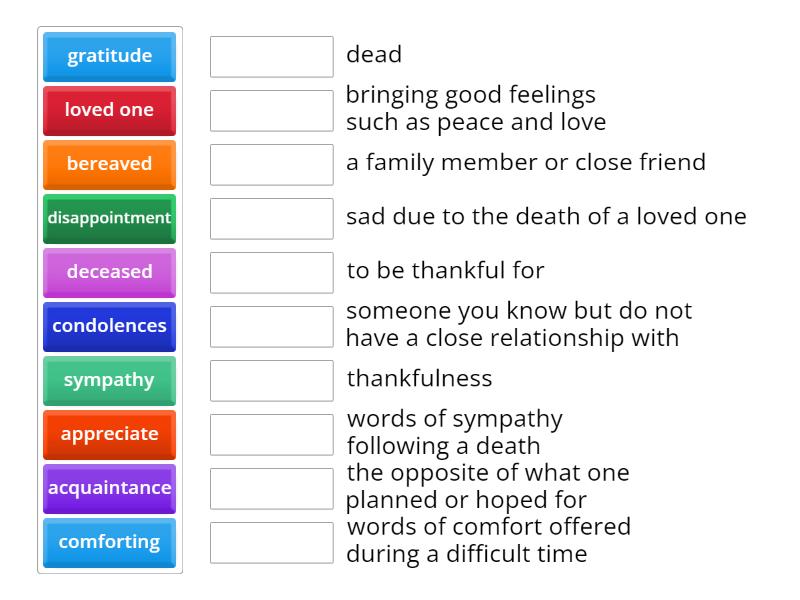 Offering Sympathy - Match up