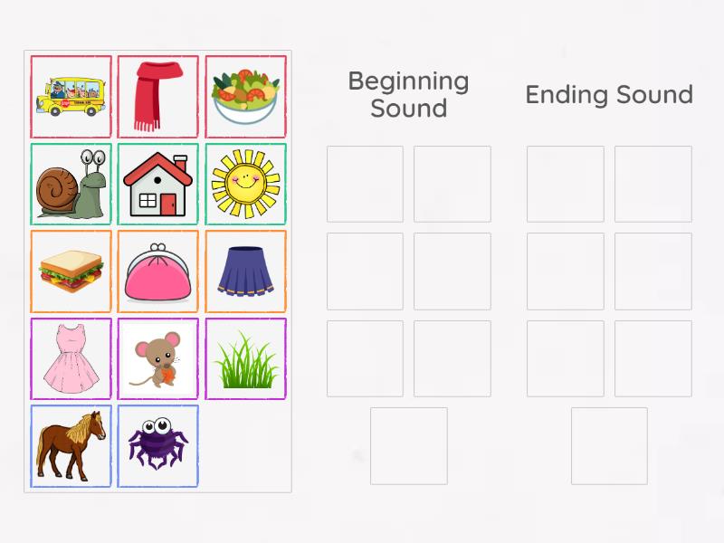 Letter S - Sound Position - Group sort