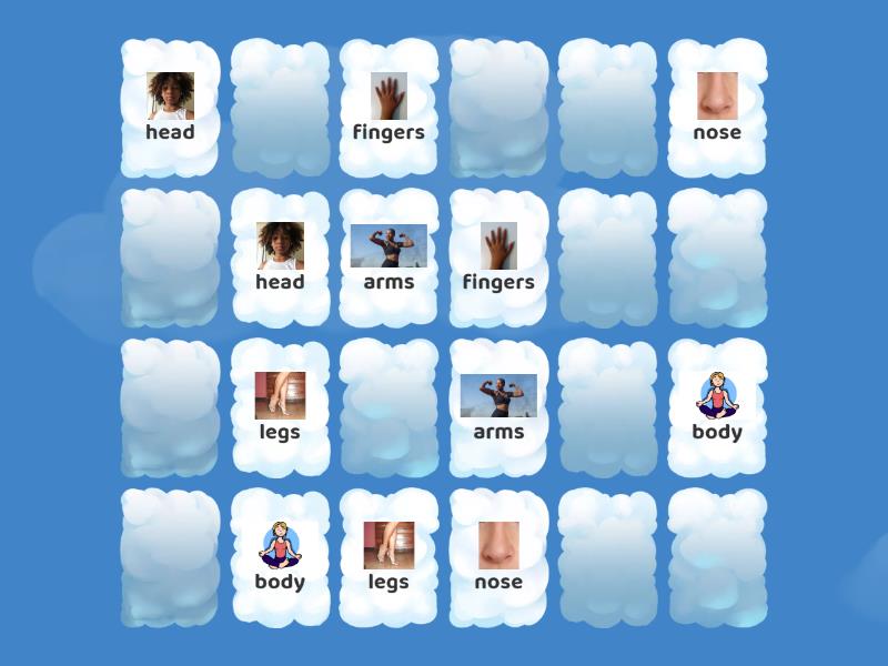Body parts - memory - Matching pairs