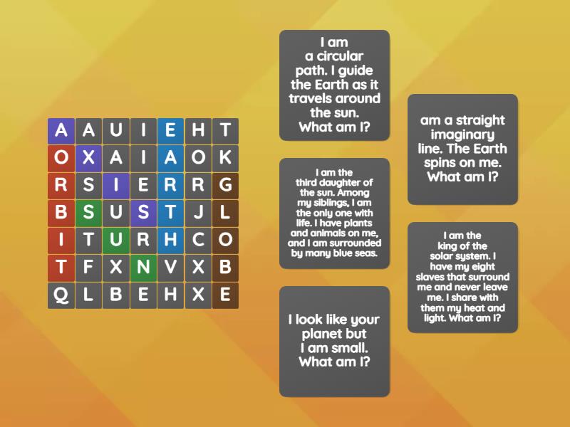 EARTH'S ROTATION - Wordsearch