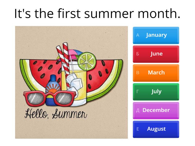 MONTHS - Quiz