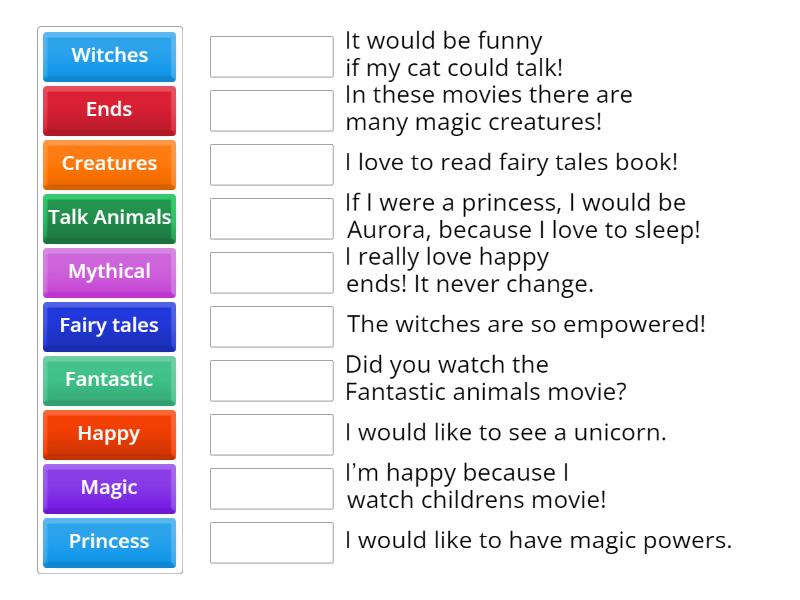 Fairy Tales Game - Match up