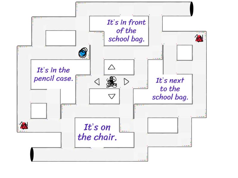 prepositions and toys (maze) - Maze chase