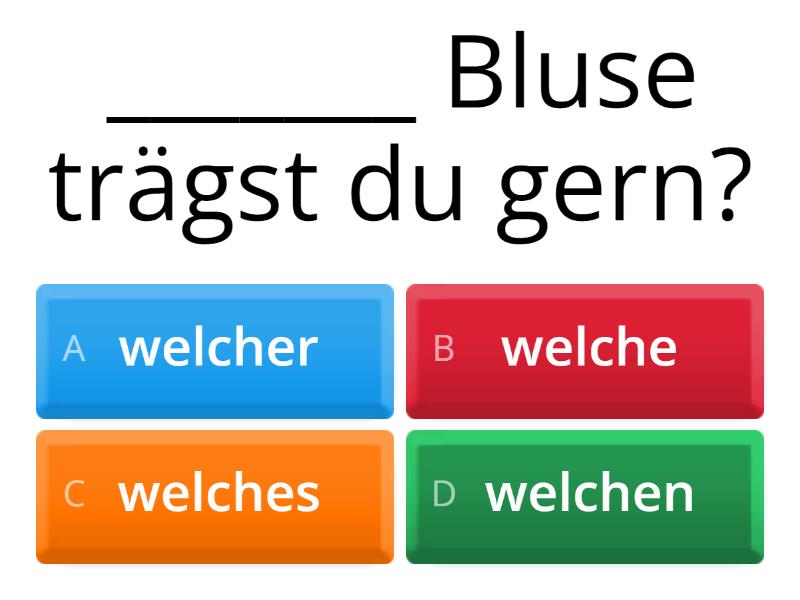 Welcher / Welche / Welches?﻿ - Dieser/Diese/ Dieses - Cuestionario