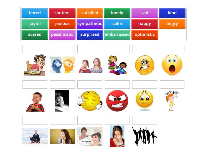 Feelings and Emotions GI B1+ (adjectives) - Match up
