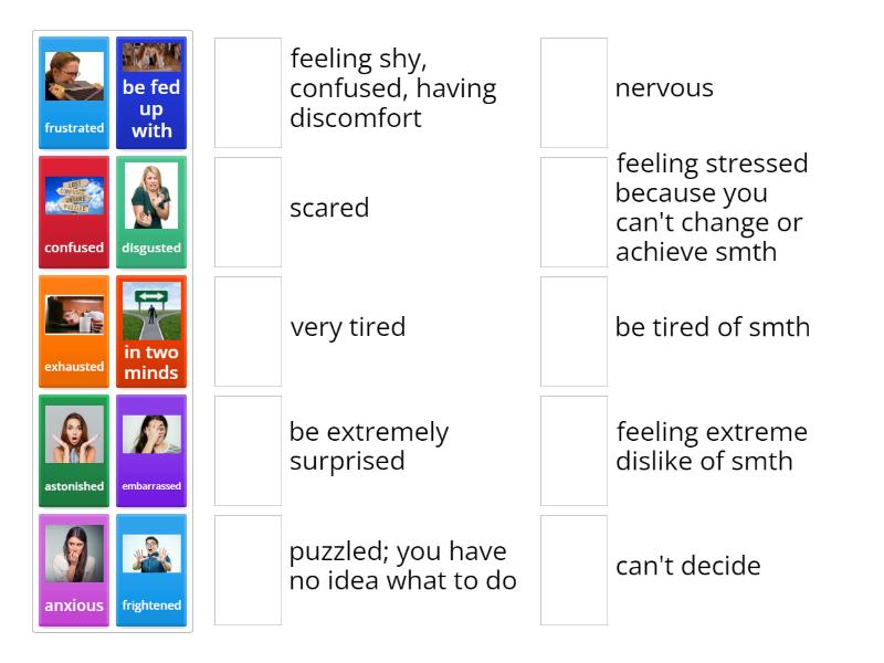Feelings, emotions - Match up