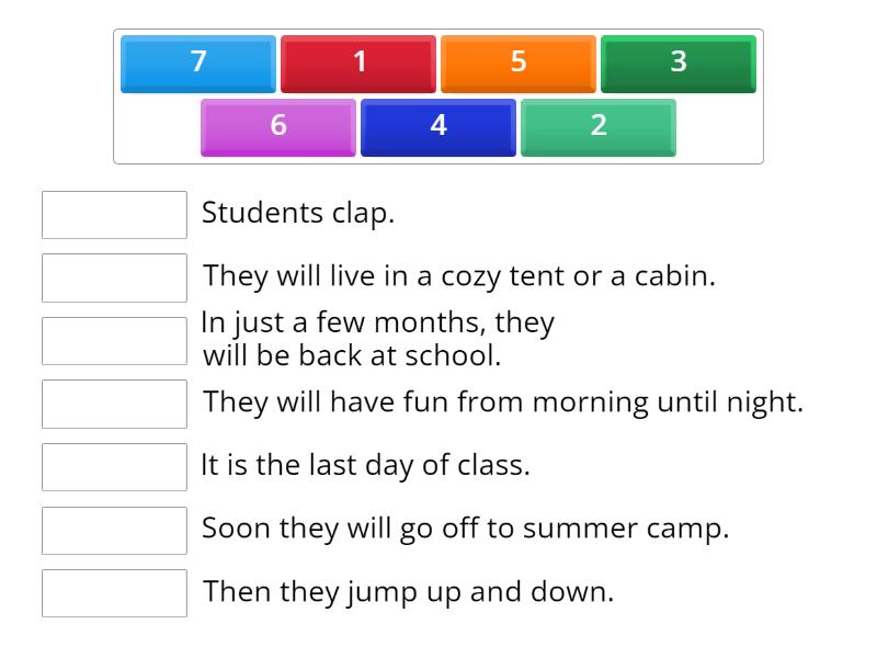 Story Scramble (Last Day of School) - Match up