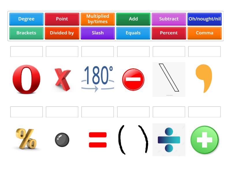 symbols math - Match up