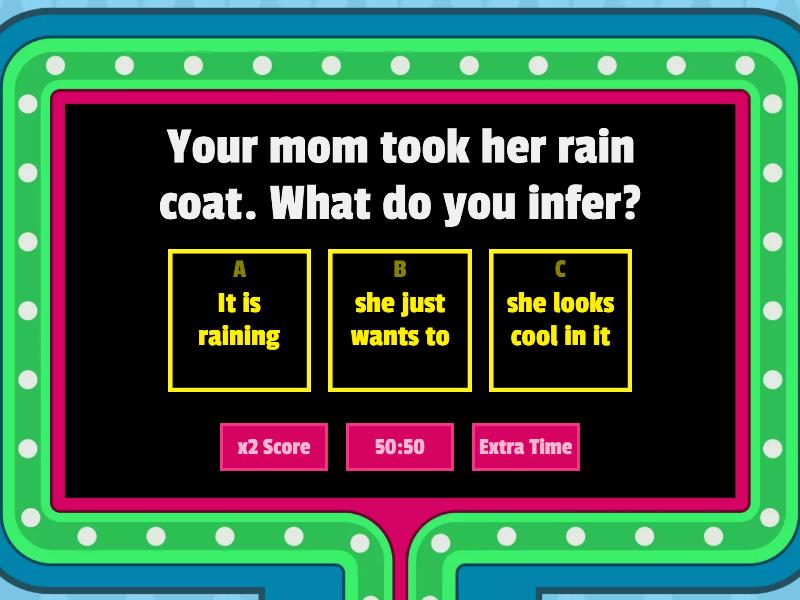 Making Inferences - Gameshow quiz