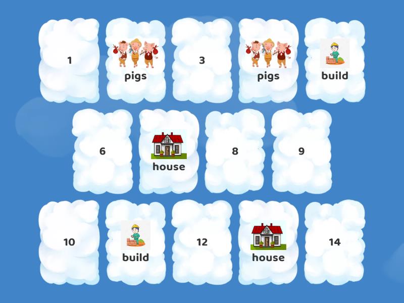 Memory game - The Three Little Pigs - part 1 - MEIE - Matching pairs