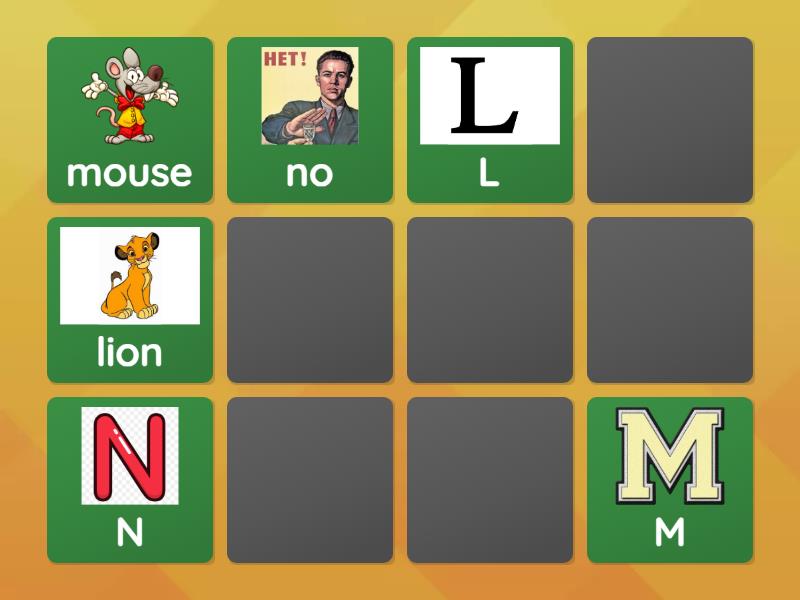 Letters - Matching pairs