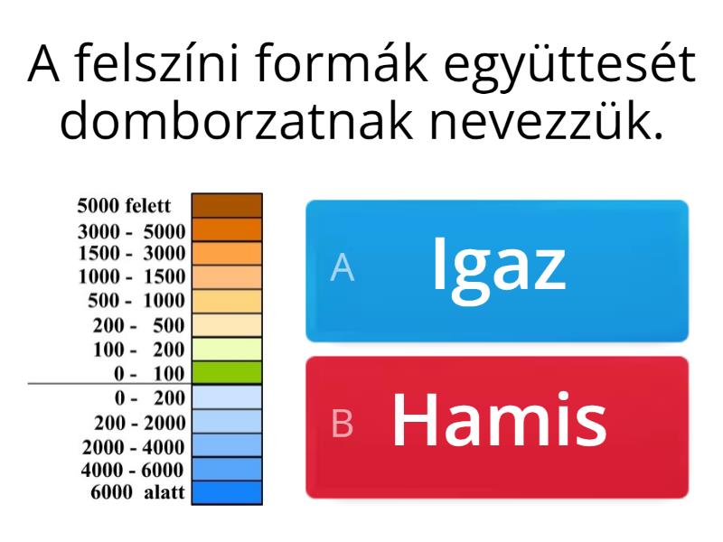 Felszíni formák - Kvíz