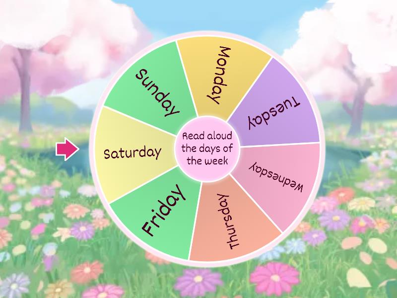 Days of the Week - Spin the wheel