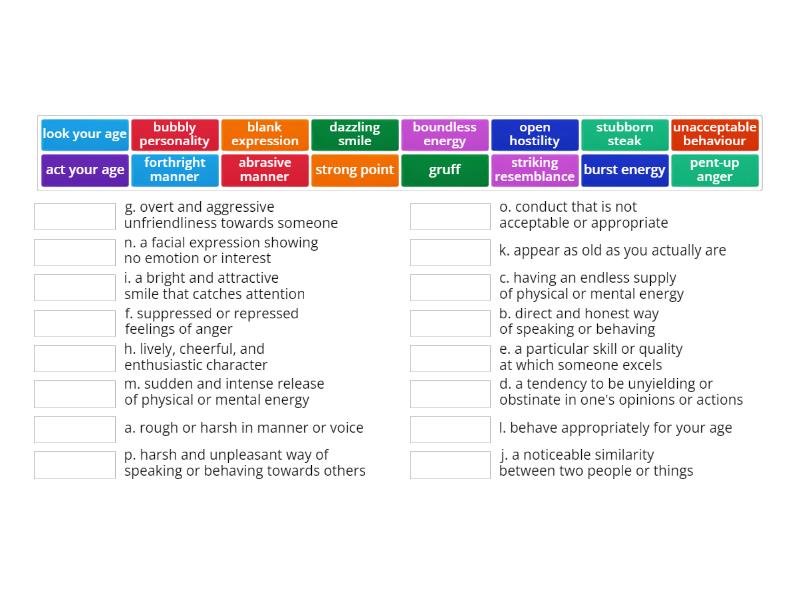 Collocations in Use Advanced Unit 45 - Une las parejas