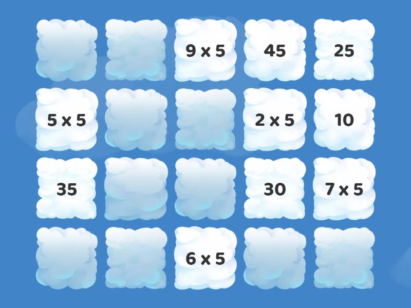 5 x table - Matching pairs