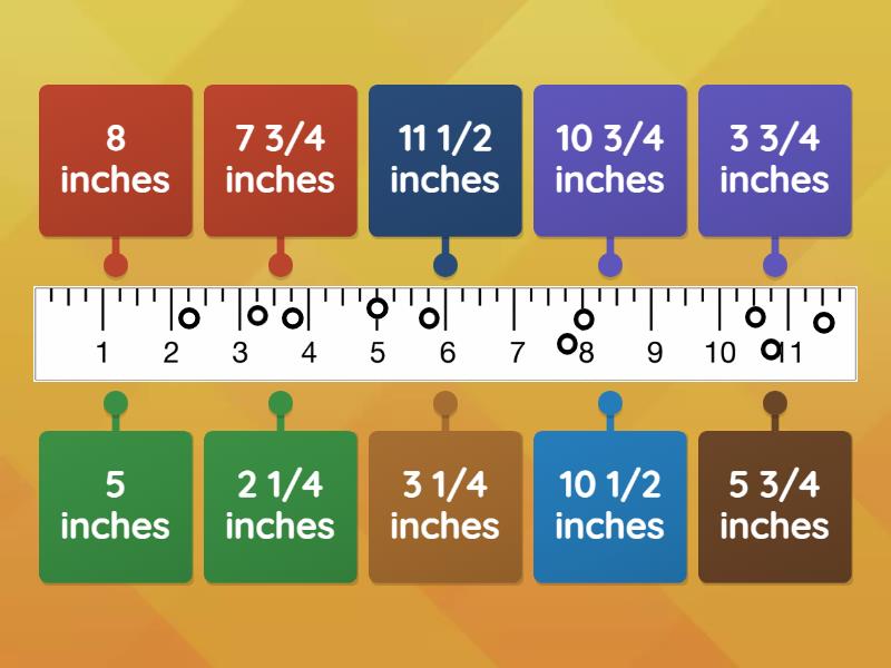 Quarter Inch Ruler - Labelled diagram