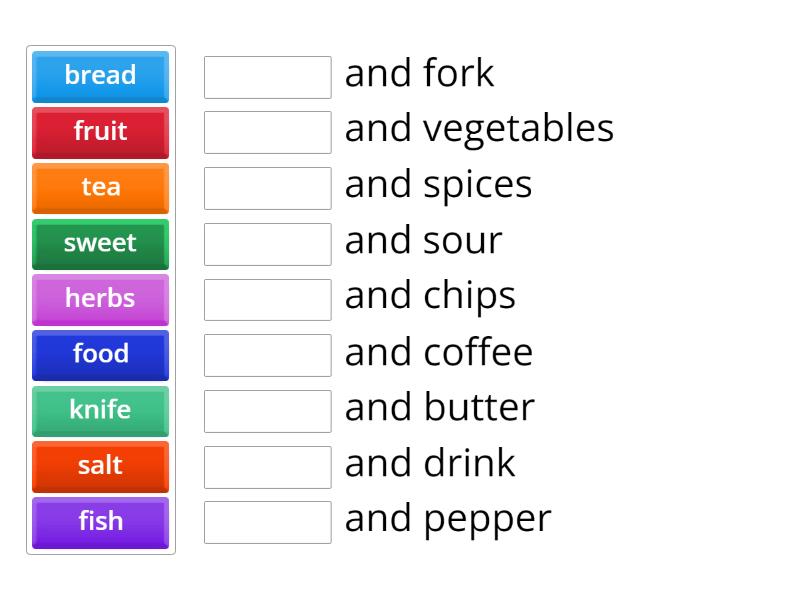 Elementary 2 - Unit 6 Food and Drink - Vocabulary 1a pg 55 - Match up