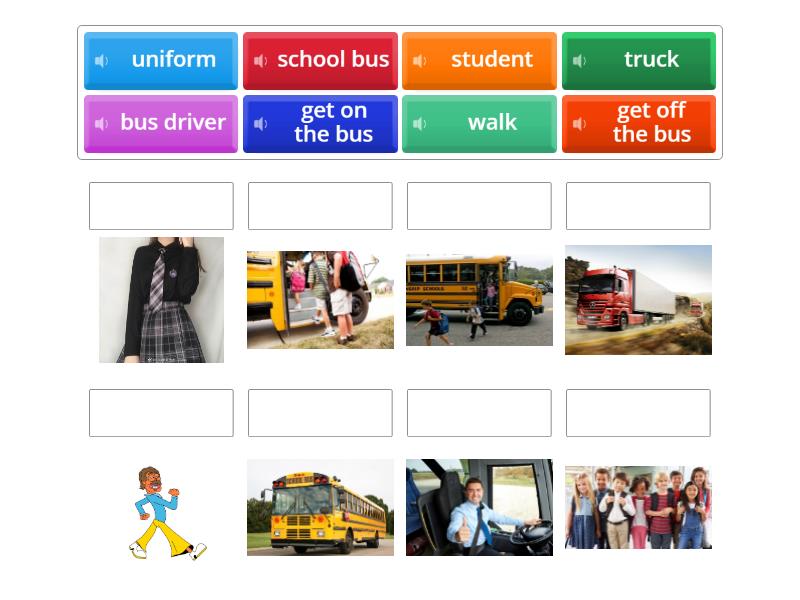 TT 2. Unit 4. Culture. School bus - Match up