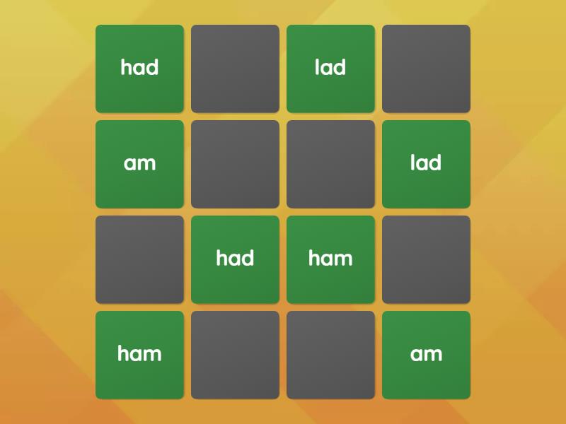 Cycle13 words concentration game - Matching pairs