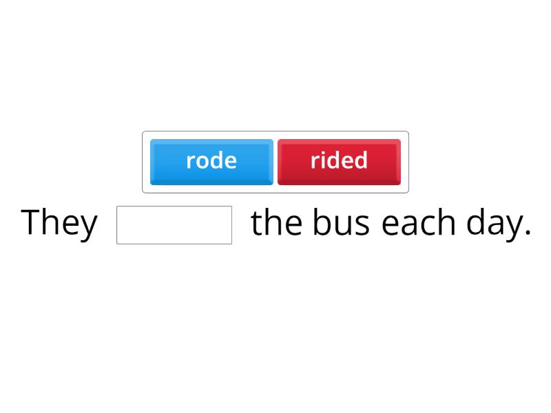 2 Past Tense Irregular Verbs - Missing word